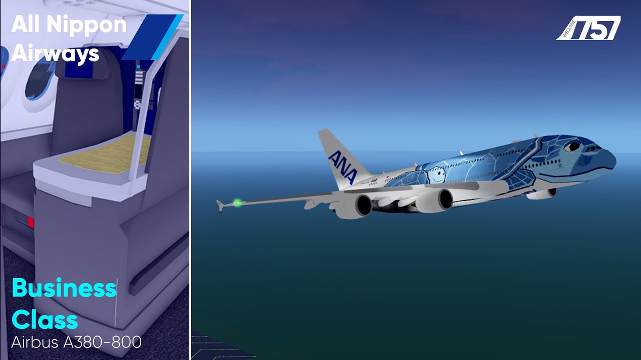 ROBLOX | All Nippon Airways | Business Class | Airbus A380-800 - YouTube