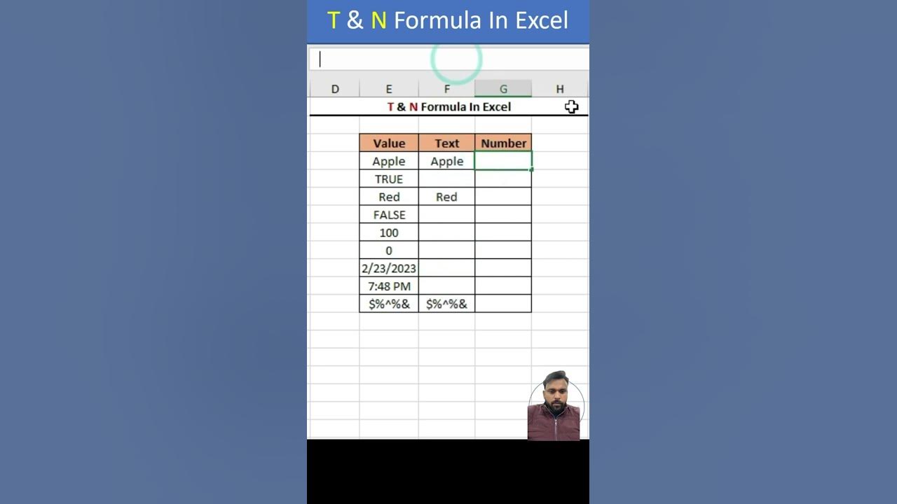T And N Formula In Excel Excel Tricks Exceltech Excelgyan Exceltutorial Shortsviral Shorts