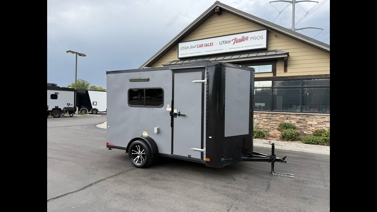 7x12 Colorado Trailers Cargo Craft Toy Hauler Enclosed UTV/ATV - YouTube