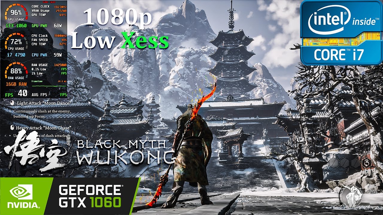 Black Myth Wukong | GTX 1060 3GB | Graphics (1080p) Low XeSS | Core i7 ...