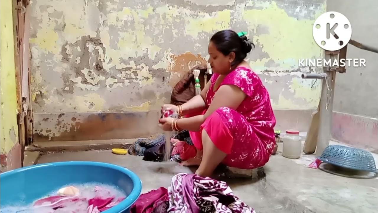 💋desi style cloth washing/ village style cloth washing video|desi style Mein Aaj kapde dhoye ...