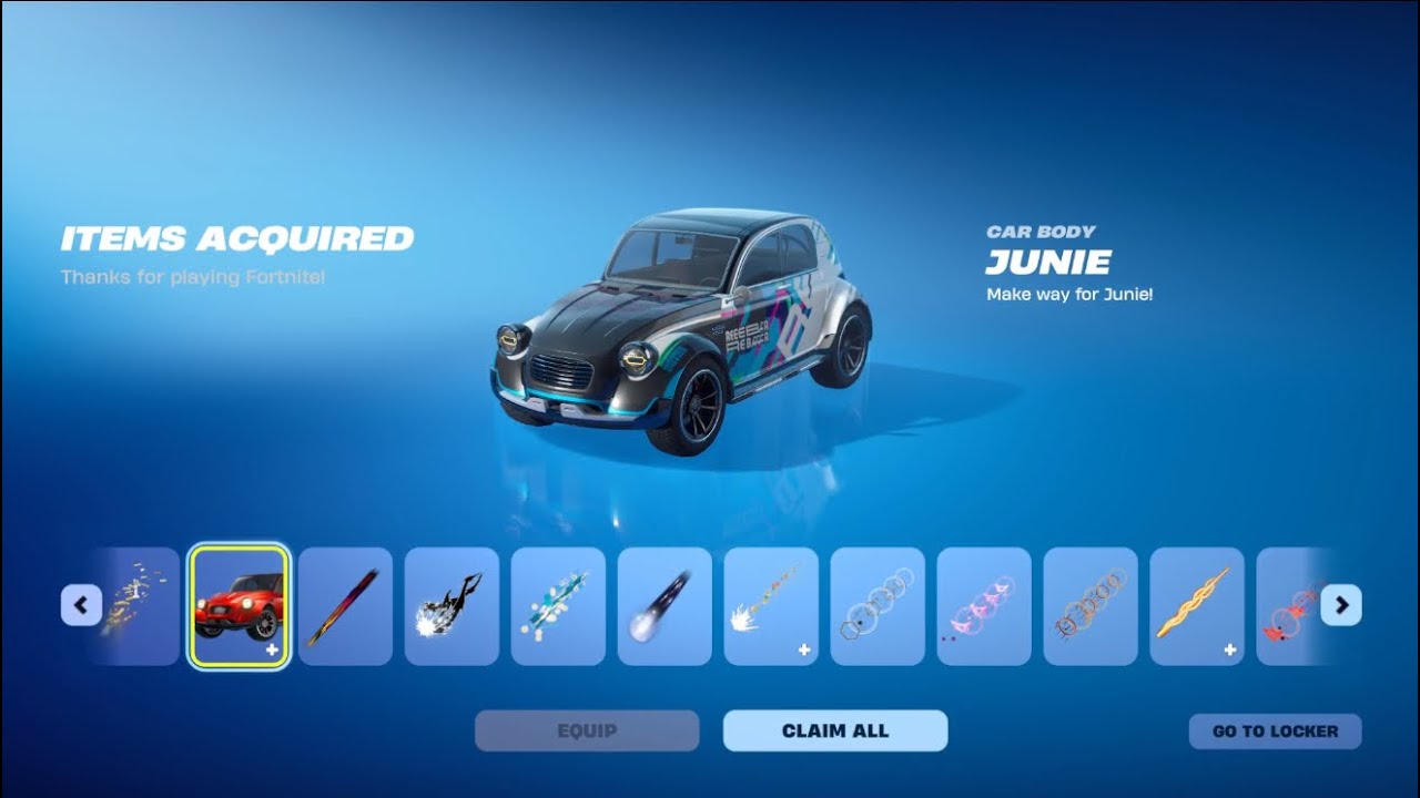 How To Get Corlay Junie Car Body For FREE! (Fortnite Rocket League ...