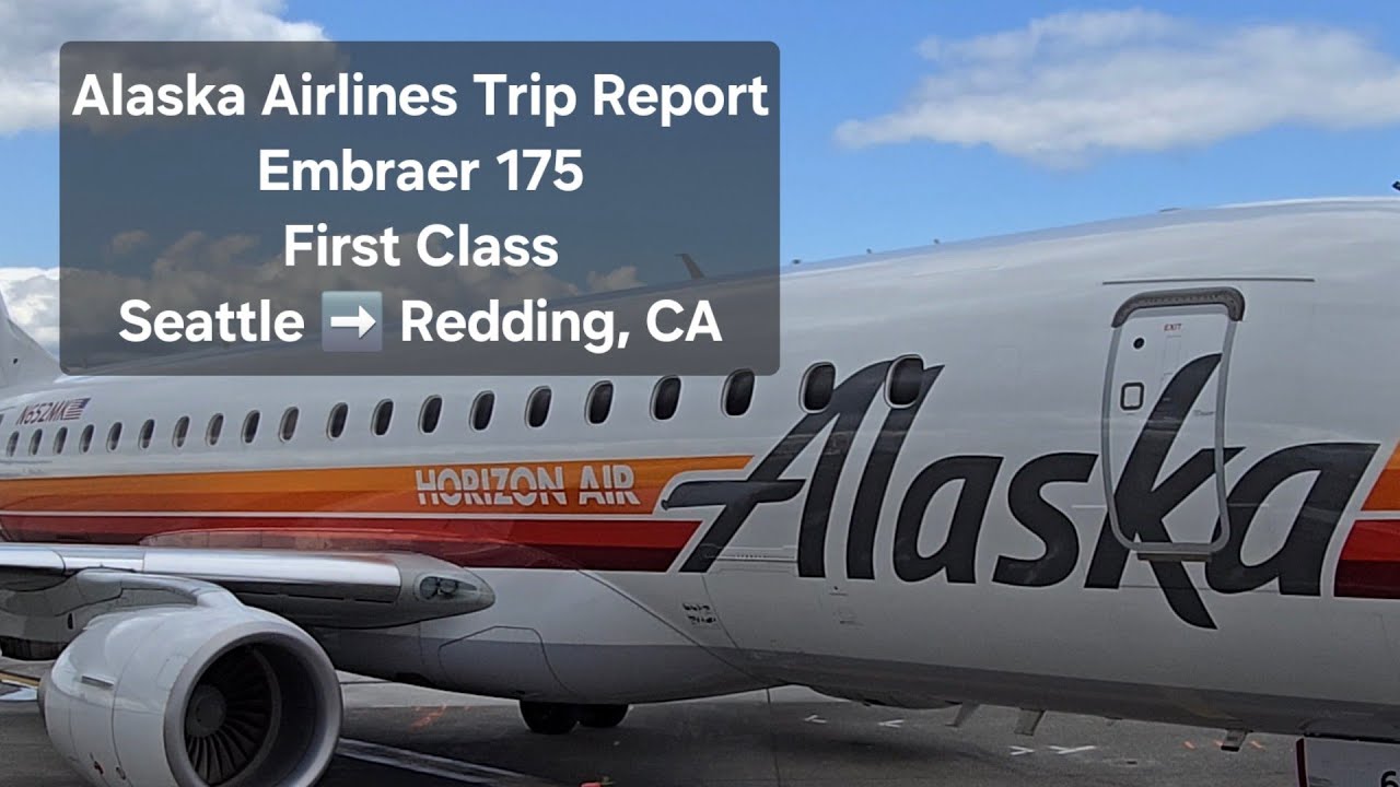 Alaska Airlines First Class Flight Review on Embraer 175 # ...