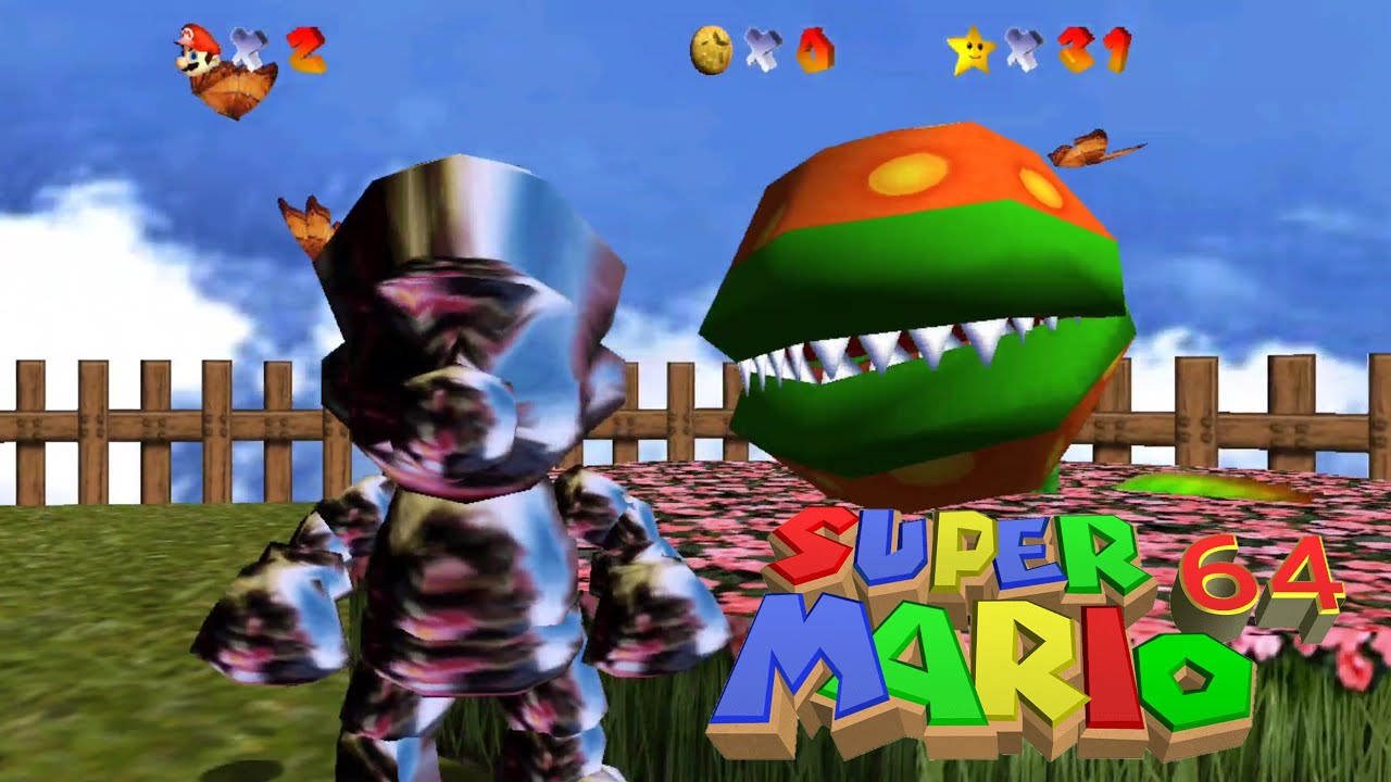 Super Metal Mario 64 WideScreen HD Textures Realistic Whomp's Fortress ...