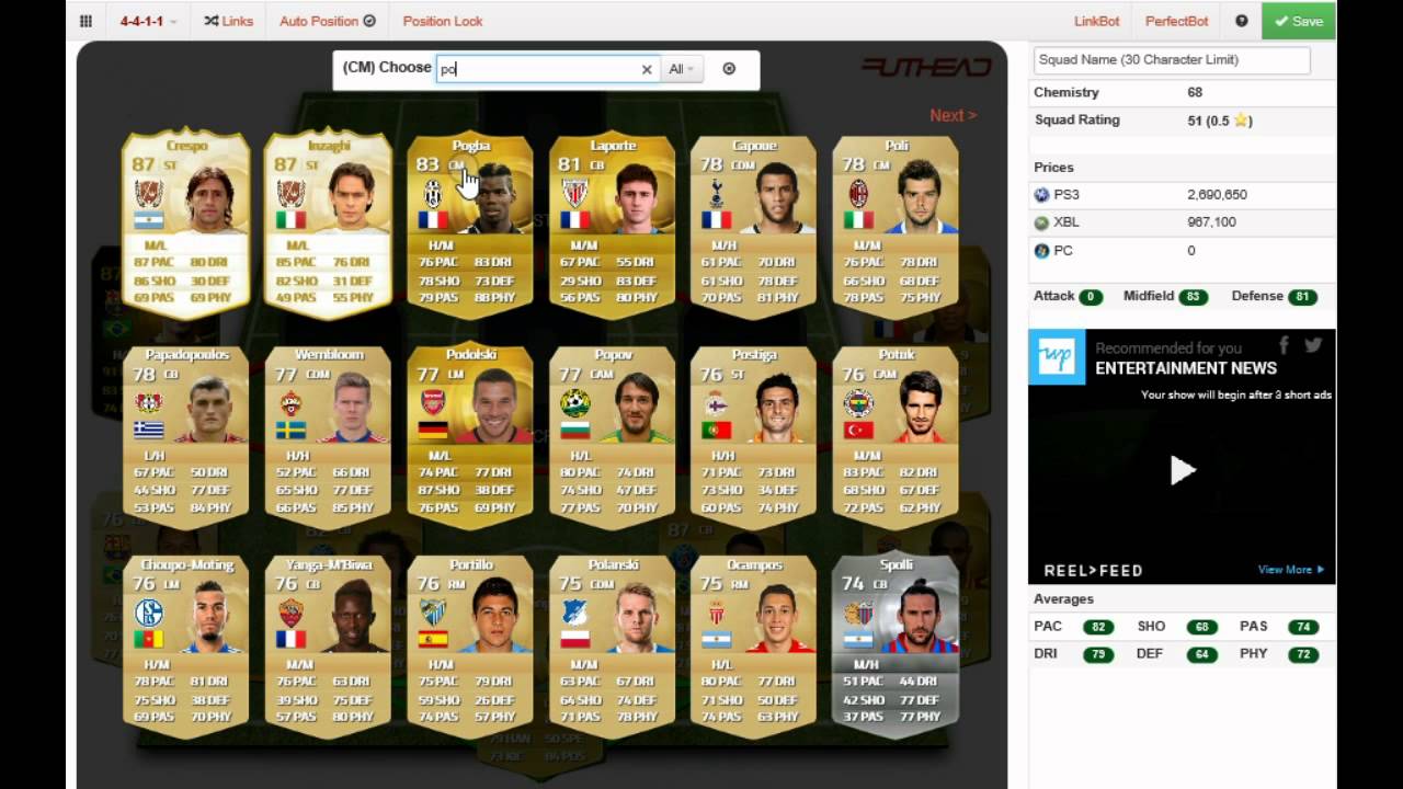 FUTHEAD squad creator #1 - YouTube