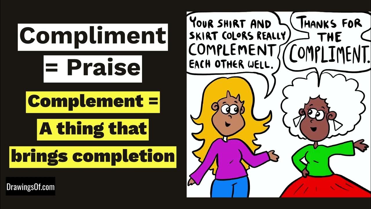 The Difference Between Complement and Compliment - YouTube