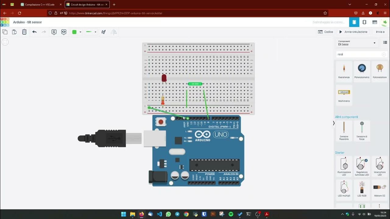 Arduino 07 - tilt sensor - YouTube