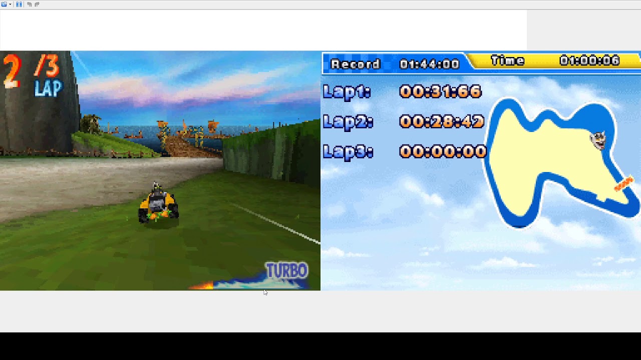 DreamWorks Super Star Kartz (DS) Speedrun Isle of berk track 1 (R) in 1 ...