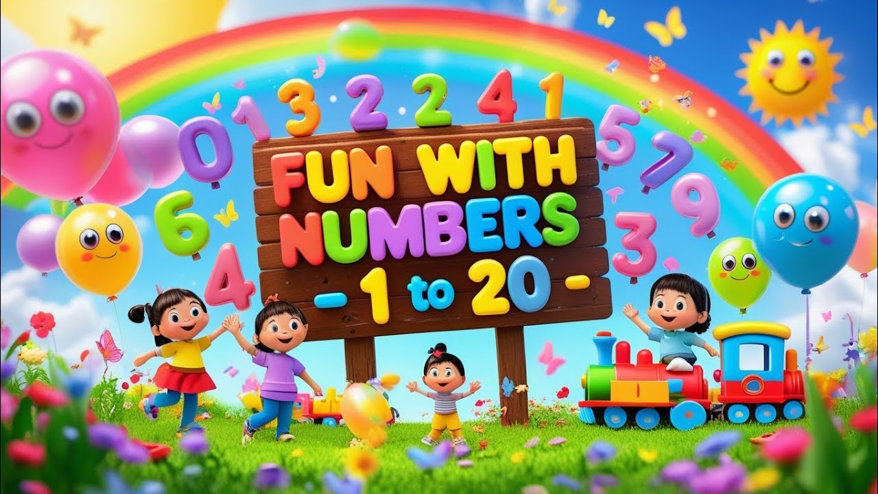 1 to 20 Numbers for Toddlers | Colorful 3D Learning Video | Count with ...