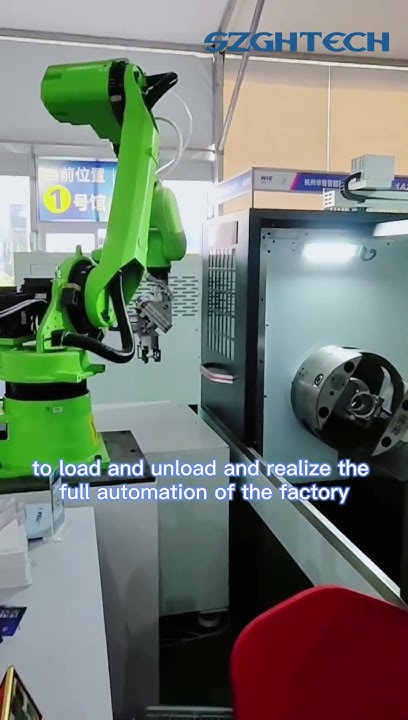 General robot assisted CNC machine tool loading and unloading case - YouTube
