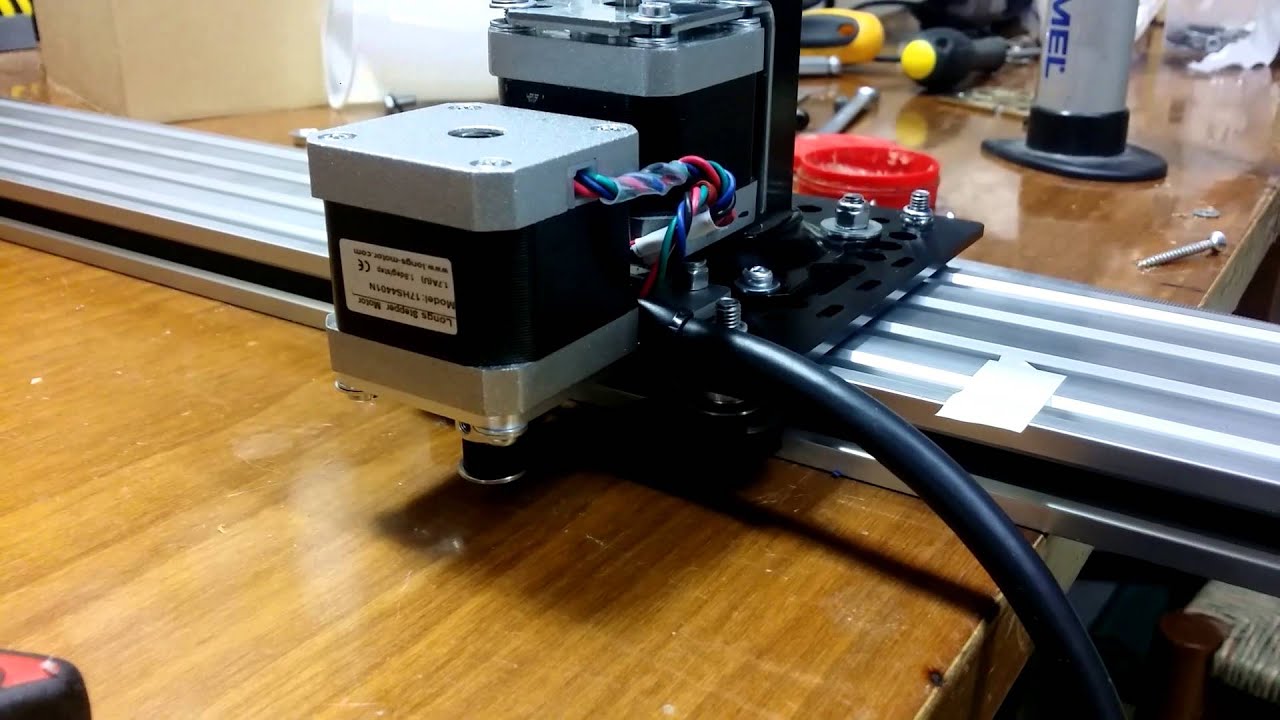 Cnc foam cutter X axis v-slot - YouTube