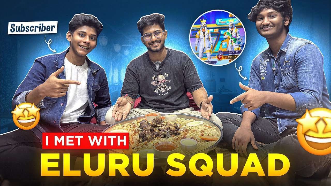 I Met My ELURU FF SQUAD In Real Life 😍🔥 Lunch With Eluru Squad - Telugu ...