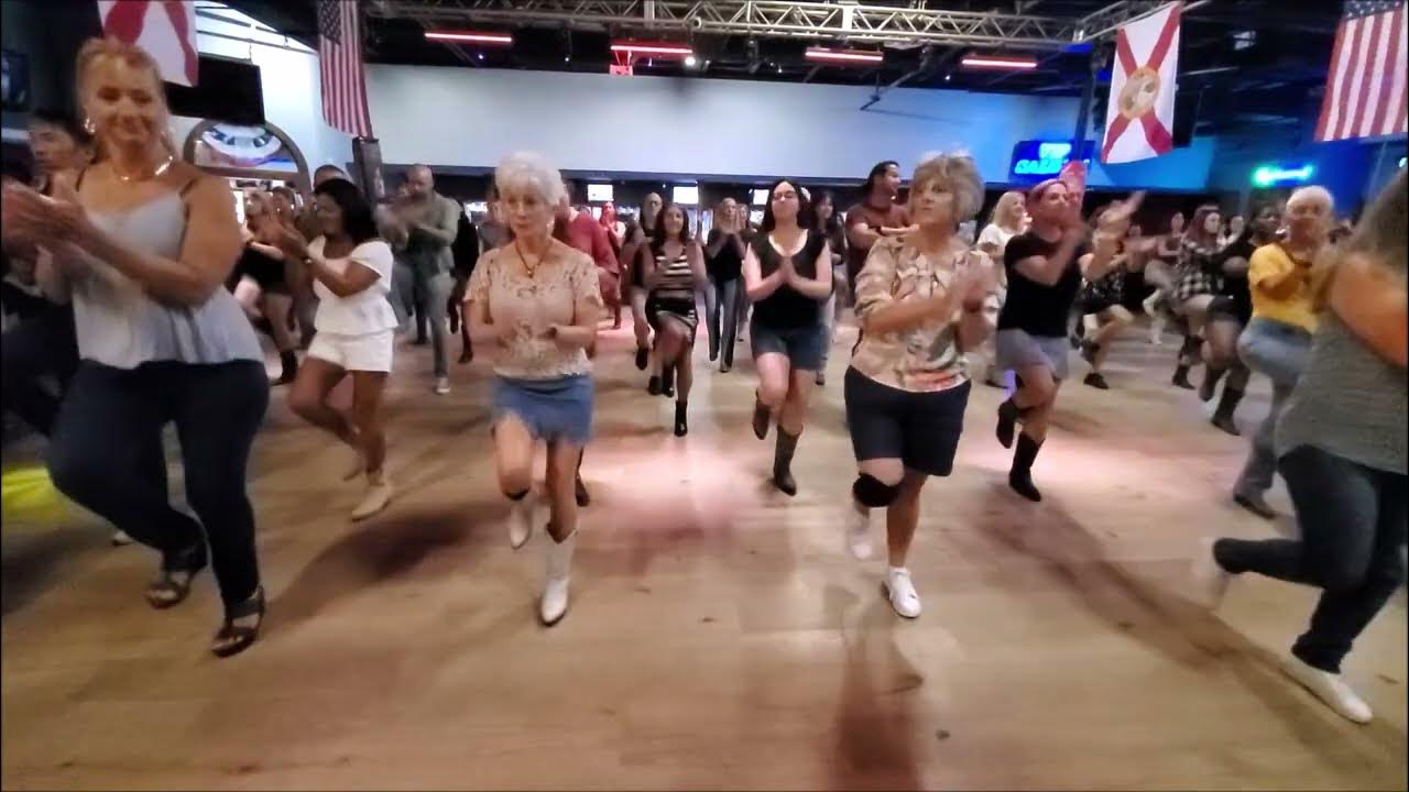 Cowboy Boogie Line Dance By Kelly Burkhardt To Music With Trish At Renegades On 8 3 24 - YouTube