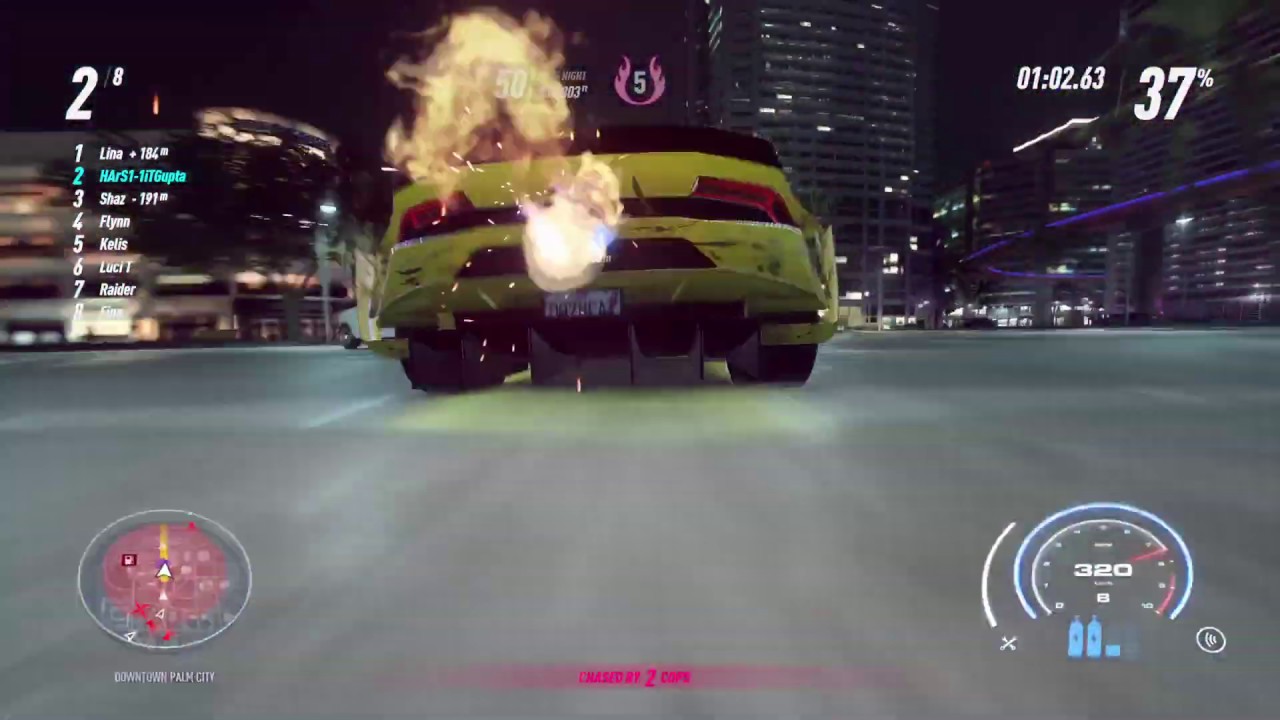 NFS Heat: High Heat Level 5 "Valkyrie" Sprint Race - YouTube