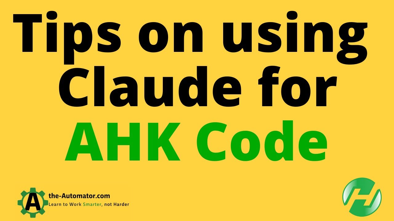 Tips On Using Claude To Write Autohotkey Code Youtube 3684