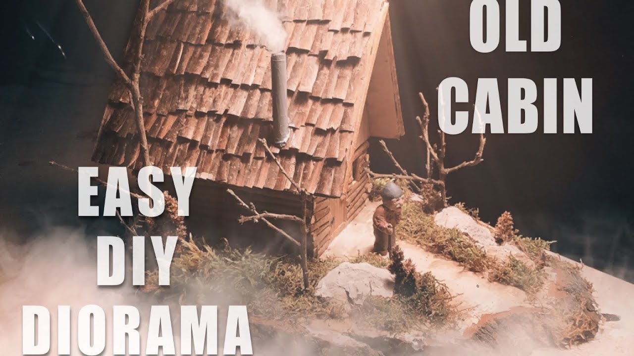 Cabană ușor de construit. Easy DIY Diorama. Old cabin - YouTube