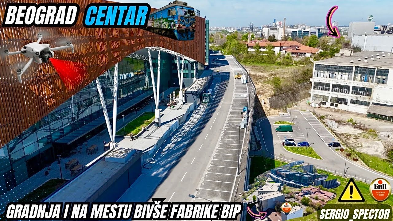 Beograd - Centar Železnička stanica, gradnja na mestu bivše fabrike BIP ...