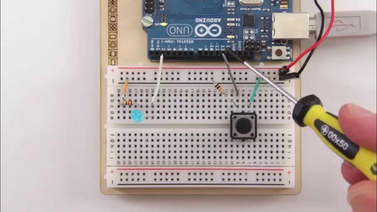Arduino Pushbuttons - Drucktaster und die OneButton Library - YouTube