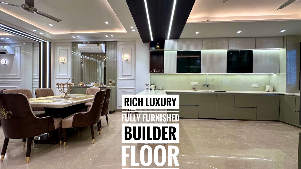 FULLY FURNISHED 4 BHK WELL APPOINTED RICH LUXURY BUILDER FLOOR IN INDIRAPURAM | ATTRACTIVE FLOOR ...
