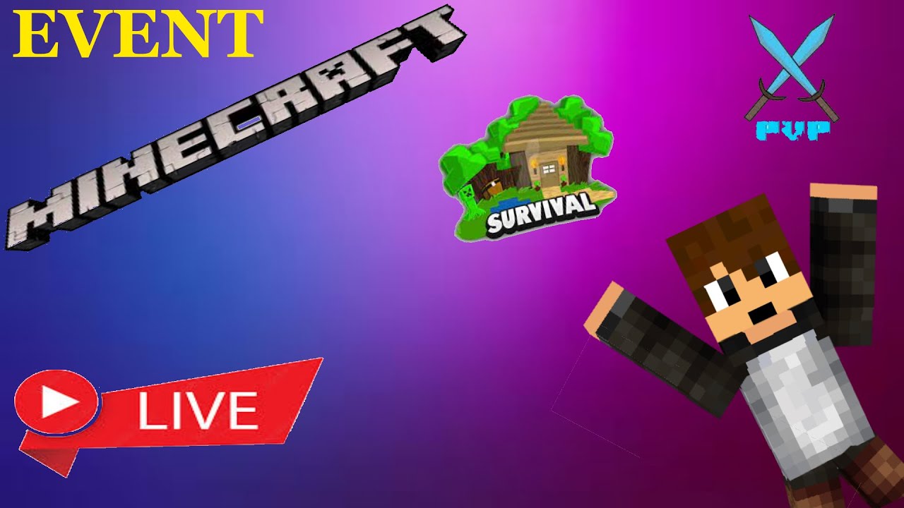 Minecraft LiveStream Survival/PVP/EVENT - YouTube