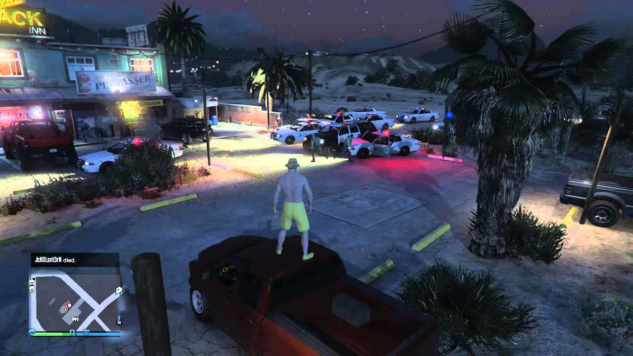Grand Theft Auto V bar held up in Sandy shores - YouTube