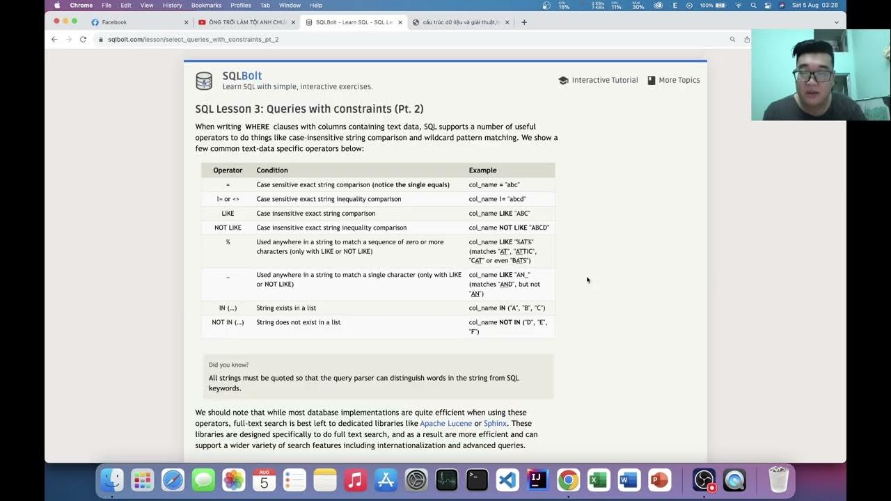 Chiến đấu Sqlbolt Lesson 1 5 Simple Select Queries Youtube