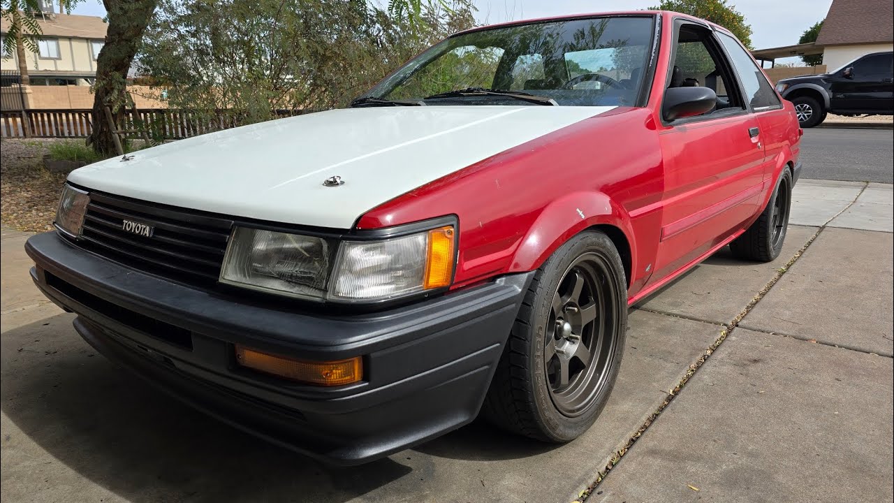 AE86 20v blacktop swap part .5 - YouTube