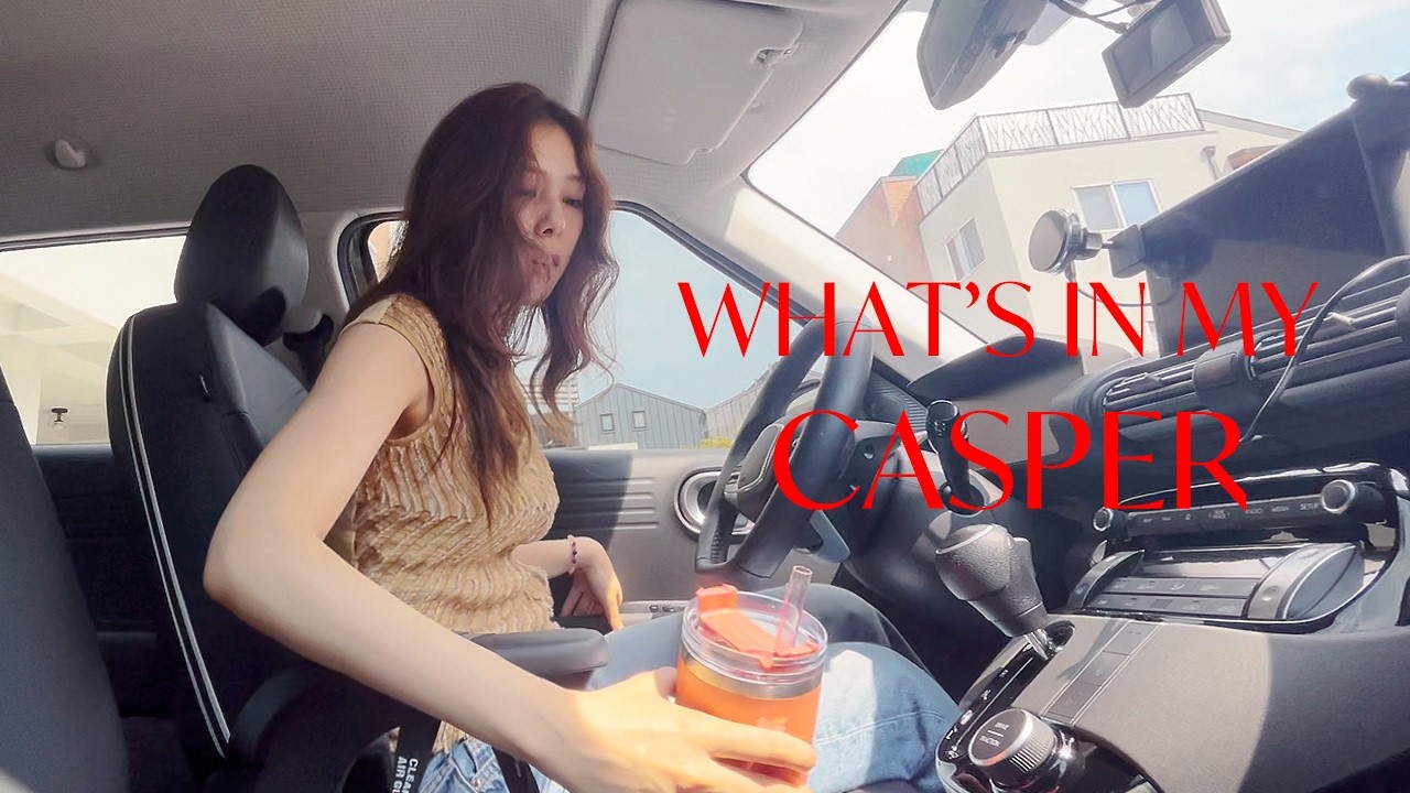 캐스퍼 차량용품 추천세차 브이로그🚗 미니멀 왓츠인마이카 차량용 방향제 에어건 주차번호판 맥세이프 캐스퍼 거치대