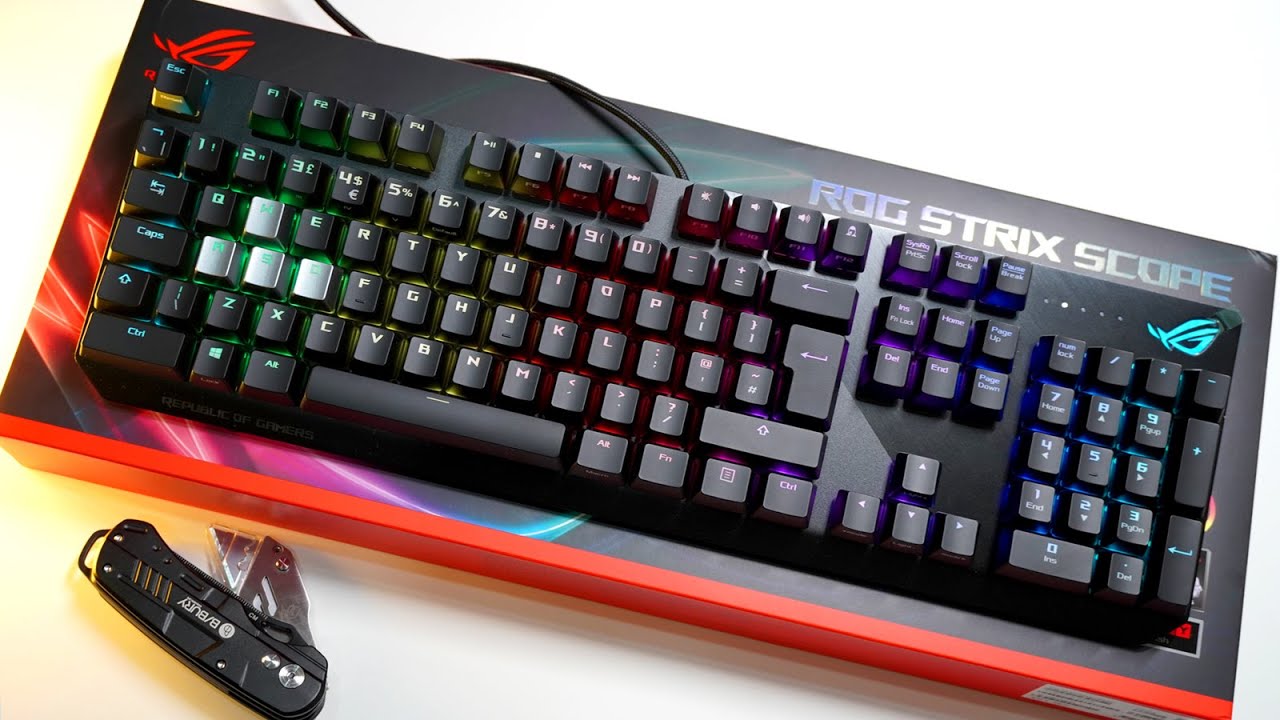 Unboxing ASUS ROG Strix Scope RGB Wired Mechanical Gaming Keyboard ...