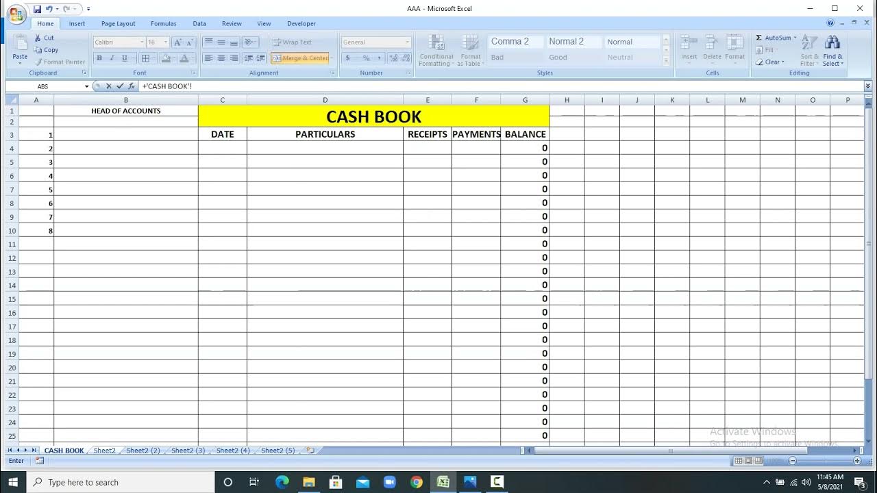 HOW TO CREATE ACCOUNTING PROGRAM WITH EXCEL - YouTube