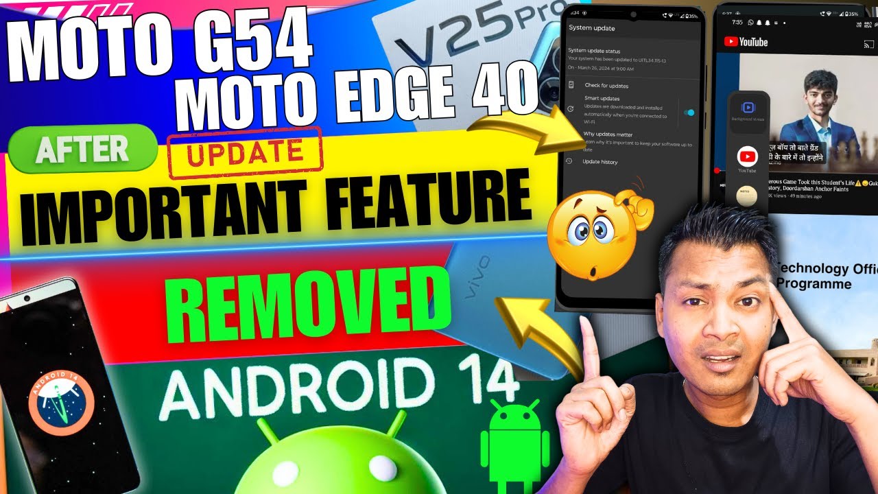 Moto G54 Moto Edge 40 & Vivo Android 14 Update ke bad Background Stream Feature Removed Why ...