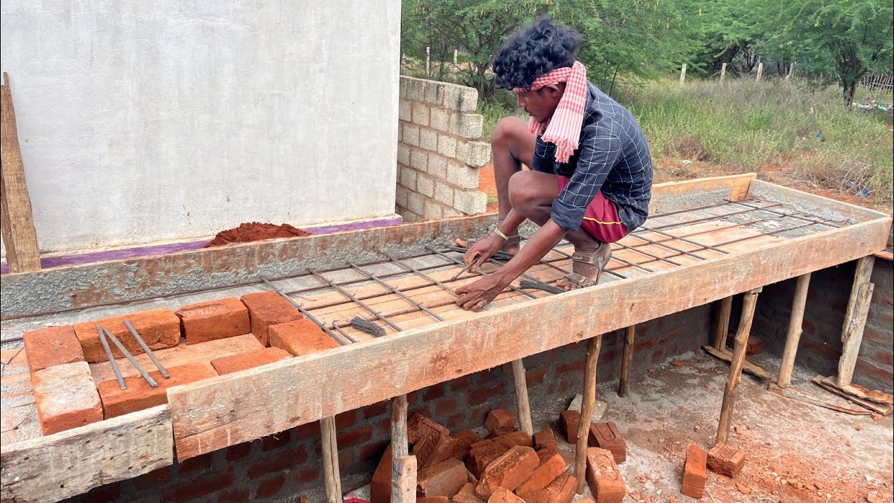Kitchen Slab Techniques_1BHk Kitchen Stage Formwork and Reinforcement ...