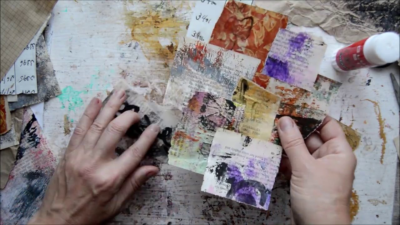 Tutorial- a collage page for junk journal "Be yourself..." - YouTube
