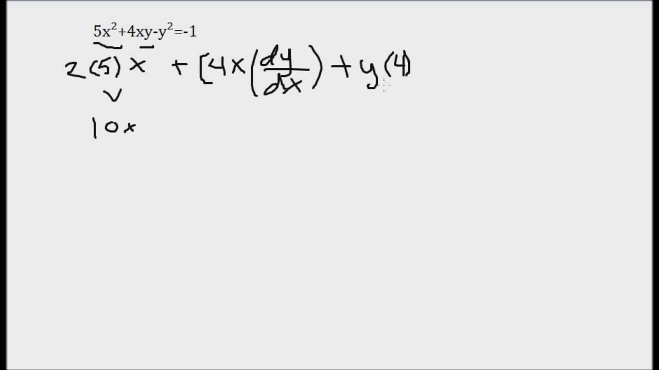 Implicit Differentiation Youtube 1124
