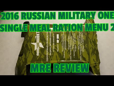 MRE REVIEW ☆ 2016 Russian Military one Single Meal Ration Menu2 ...
