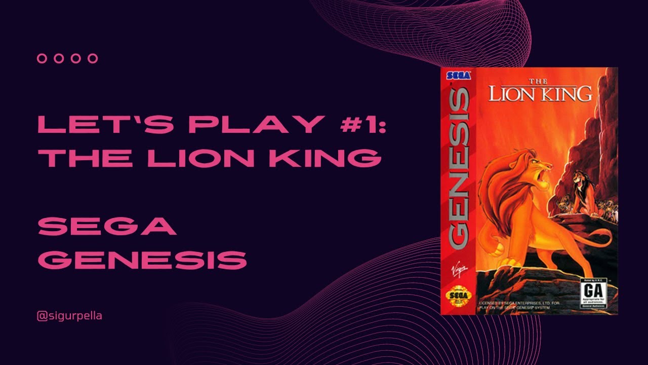 Let's Play 1 - The Lion King (Genesis) - Level 5 - Simba's Exile - YouTube