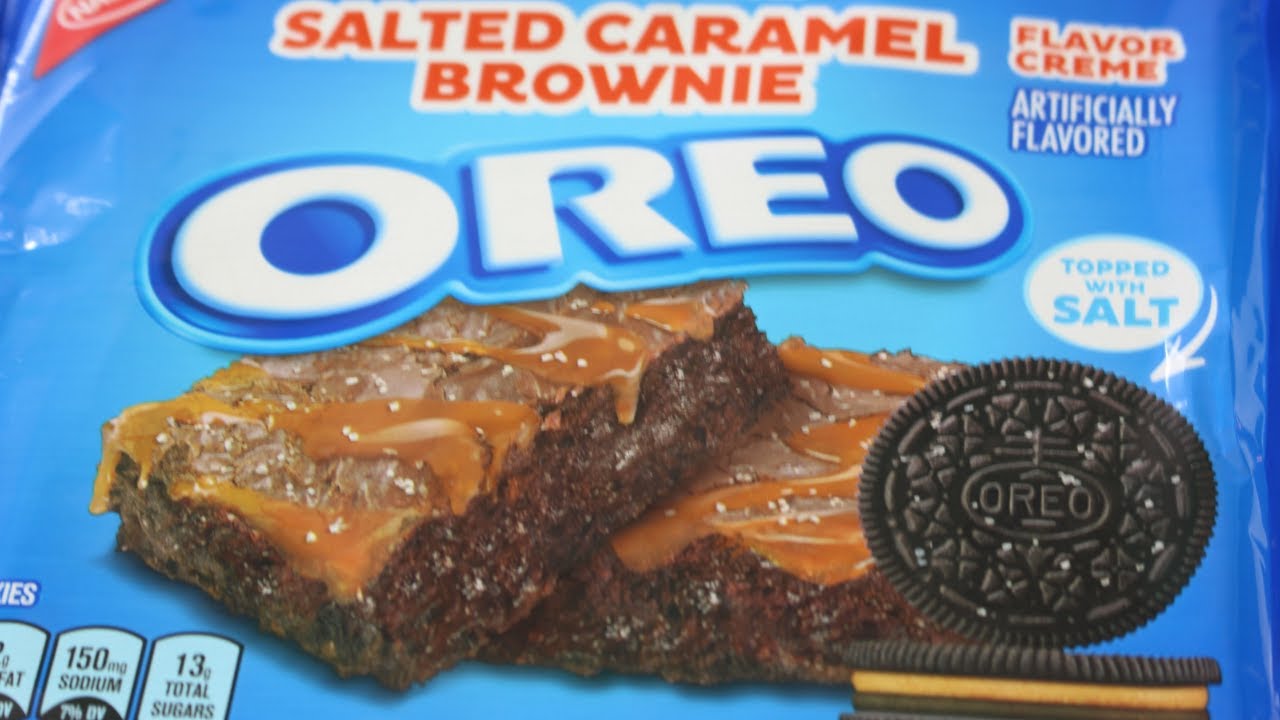 Oreo Salted Caramel Brownie Cookie Review - YouTube
