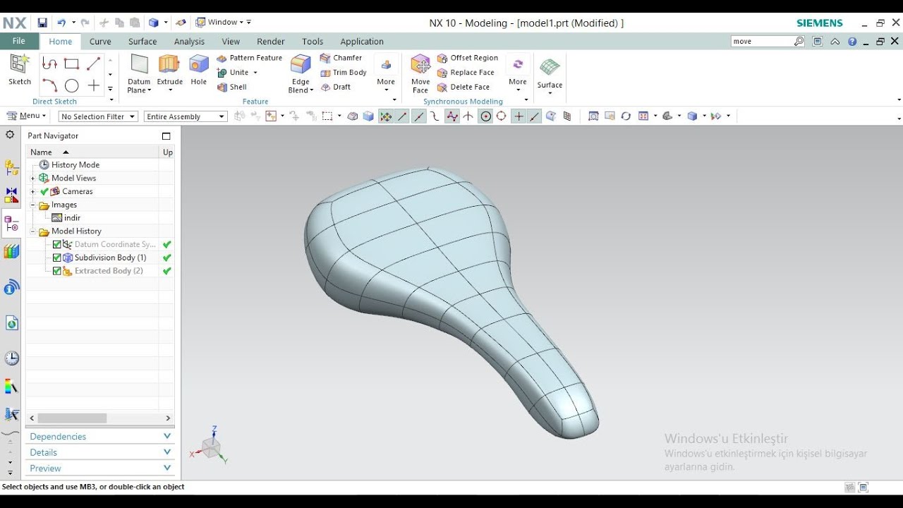 Nx 10 Saddle / Sele (Nx Realize Shape) - YouTube