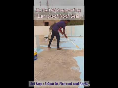 Procedure Roof Waterproofing with Dr. Fixit Roofseal Classic. - YouTube