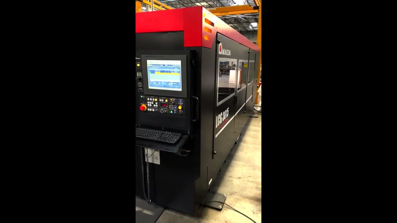 Amada LCG 3015 3.5 KW CNC CO2 Laser - YouTube
