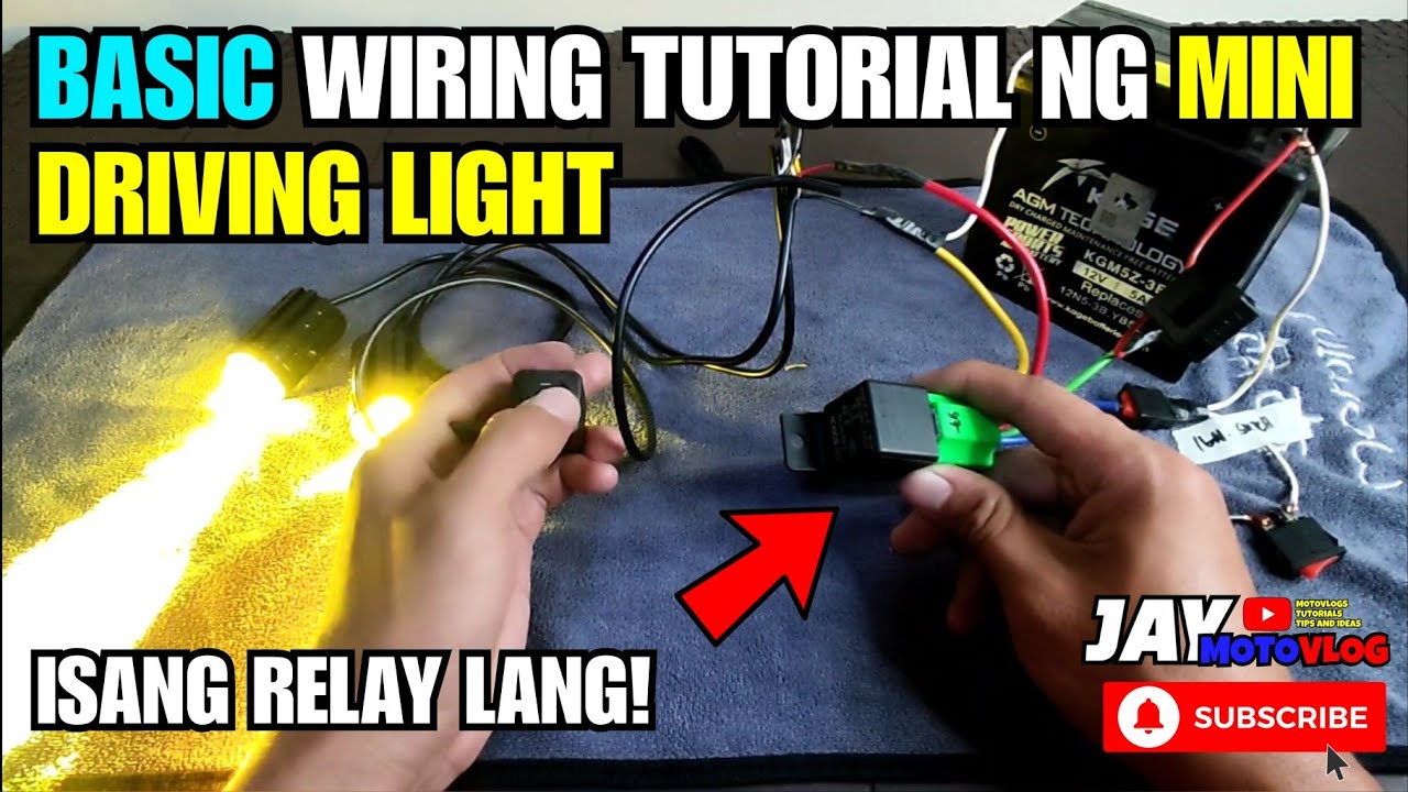 MINI DRIVING LIGHT WIRING GAMIT ISANG RELAY LANG | MDL TUTORIAL - YouTube