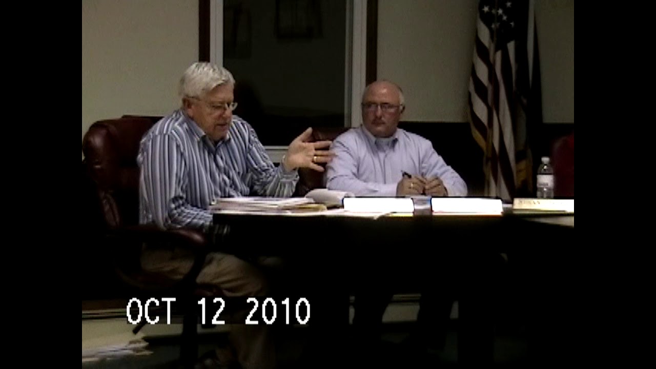 Chazy Town Board Meeting 10-12-10 - YouTube
