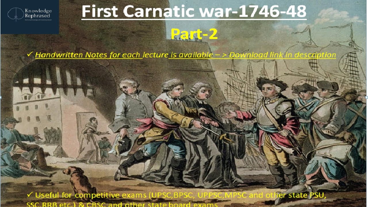 First Carnatic War | कर्नाटक युद्ध | Battle of Adyar | Battle of St.Thome| Modern History, Part ...
