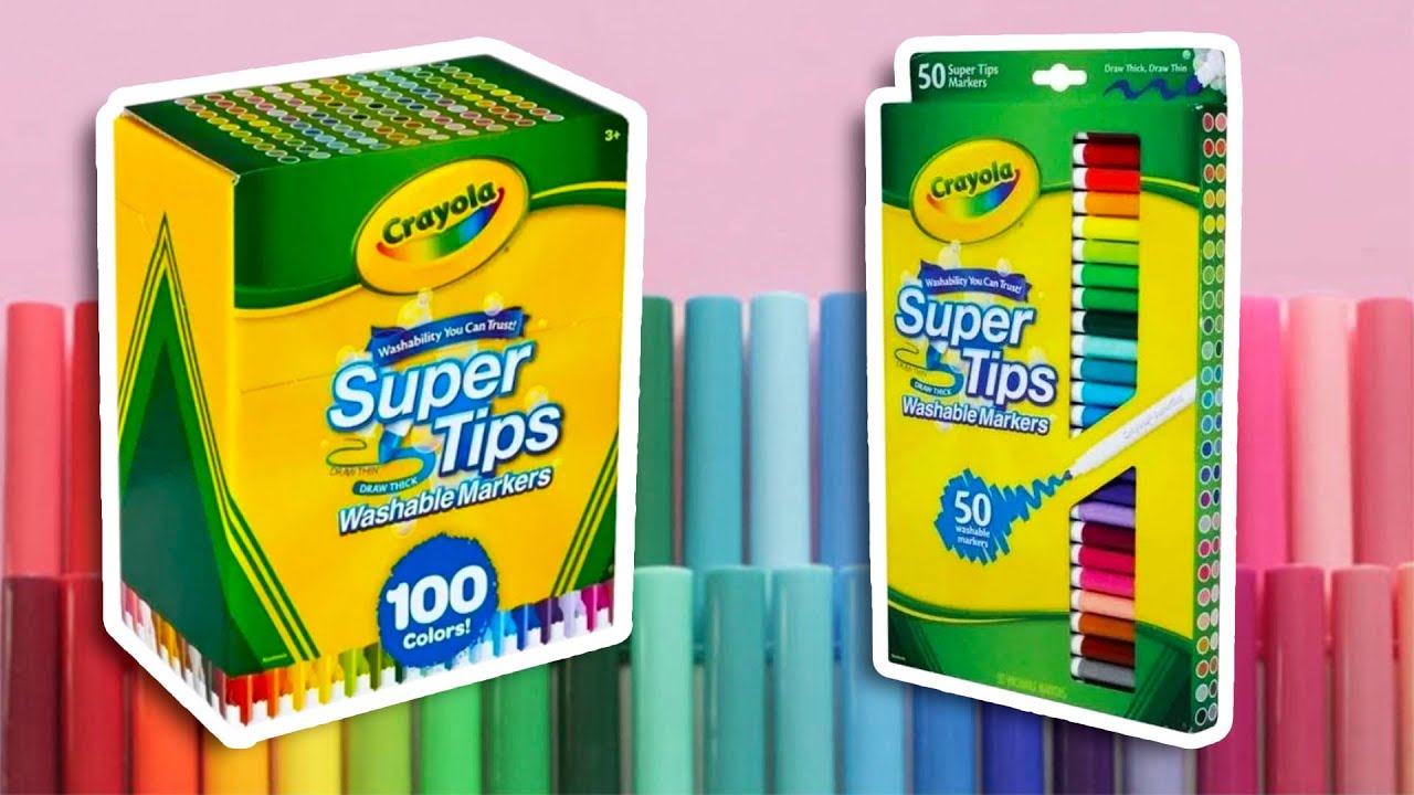 Crayola Supertips De 100 Y 50 ¿son Los Mismos Colores Youtube