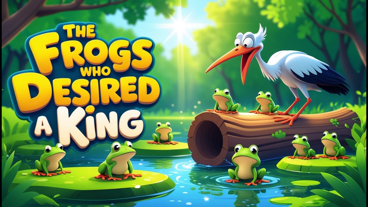 The Frogs Who Desired a King - Aesop's Fables | Moral Cartoon Stories ...