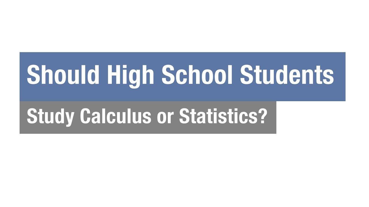 Calculus, Statistics, and the Future of High School Math - YouTube