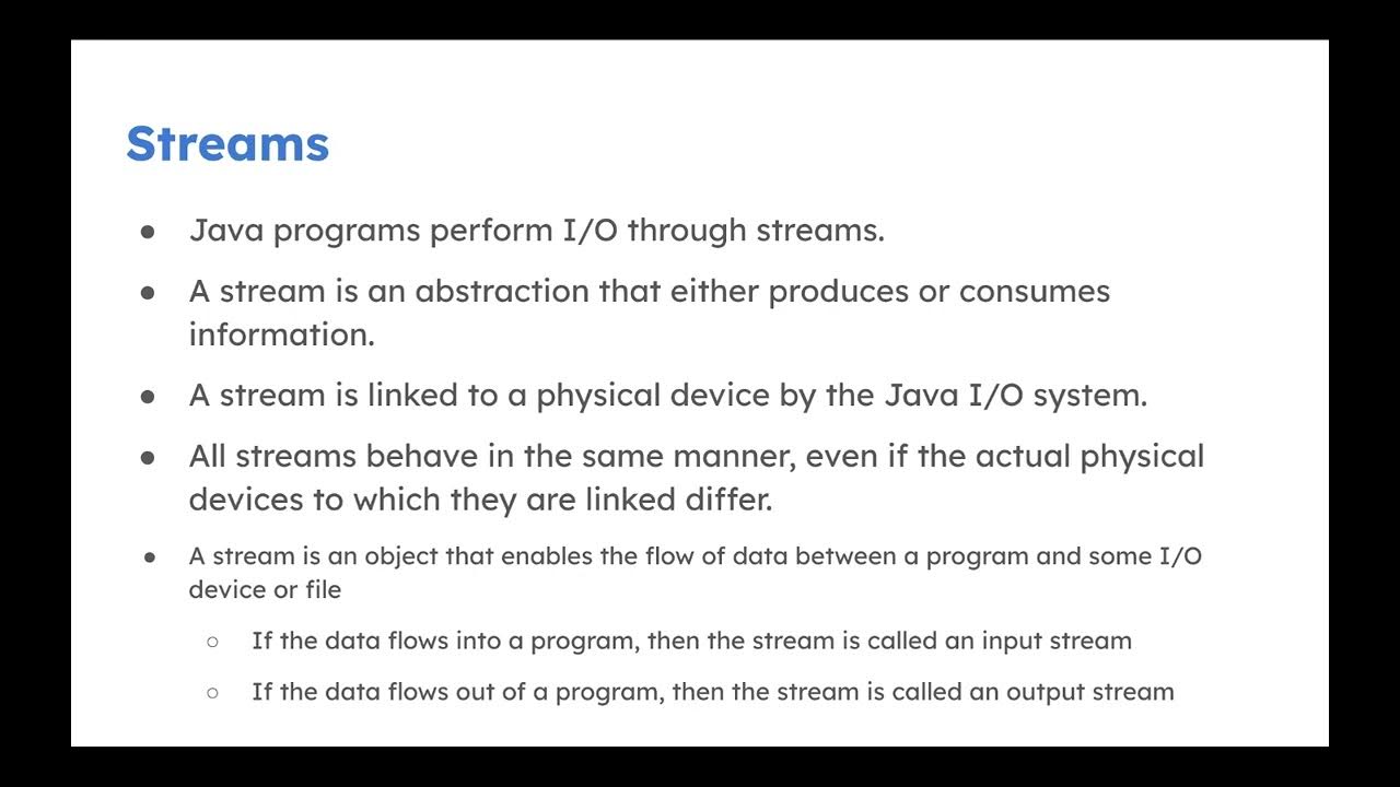 Input Output-1 byte and character streams - YouTube