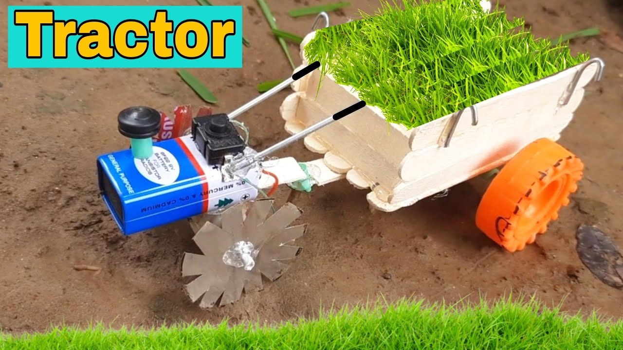 Small tiller machine || How to make tractor at home - YouTube