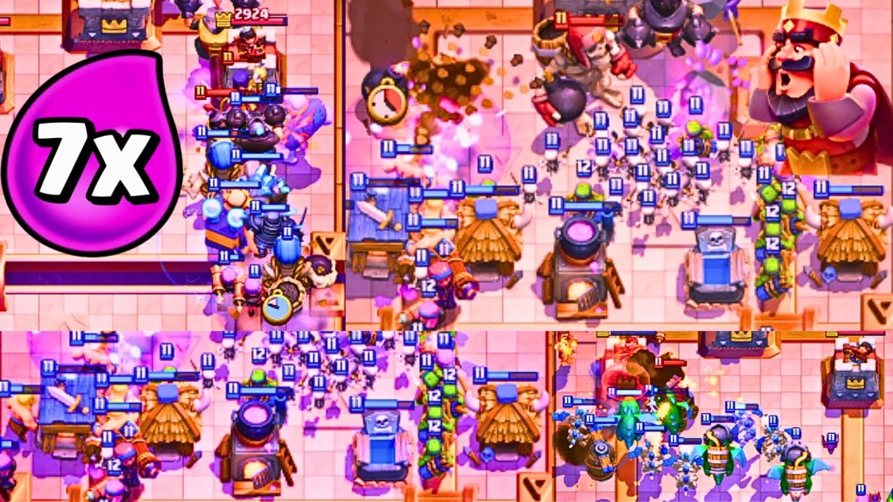 7x Elixir Challenge Impossible To Defend This Deck - Clash Royale - YouTube