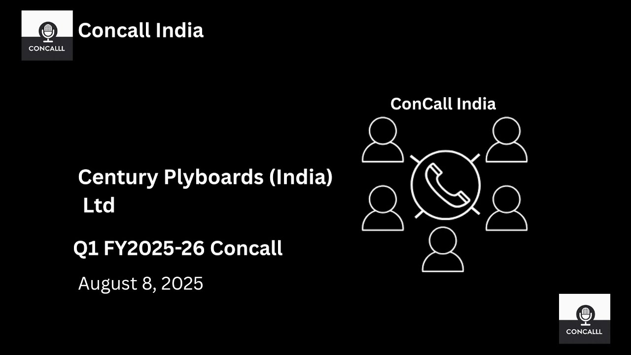 Century Plyboards (India) Ltd Q1 FY 2025-26 Concall - YouTube